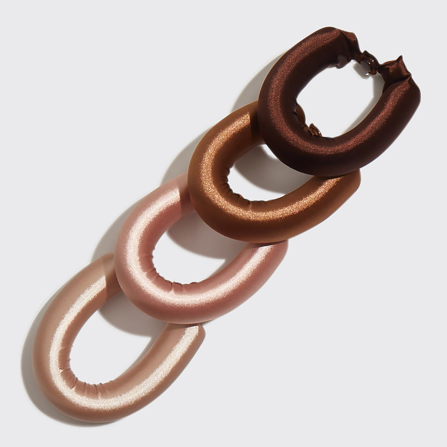 Satin Jumbo Flexi Rods 4pc - Rosewood | Heatless Curls & Waves | KITSCH
